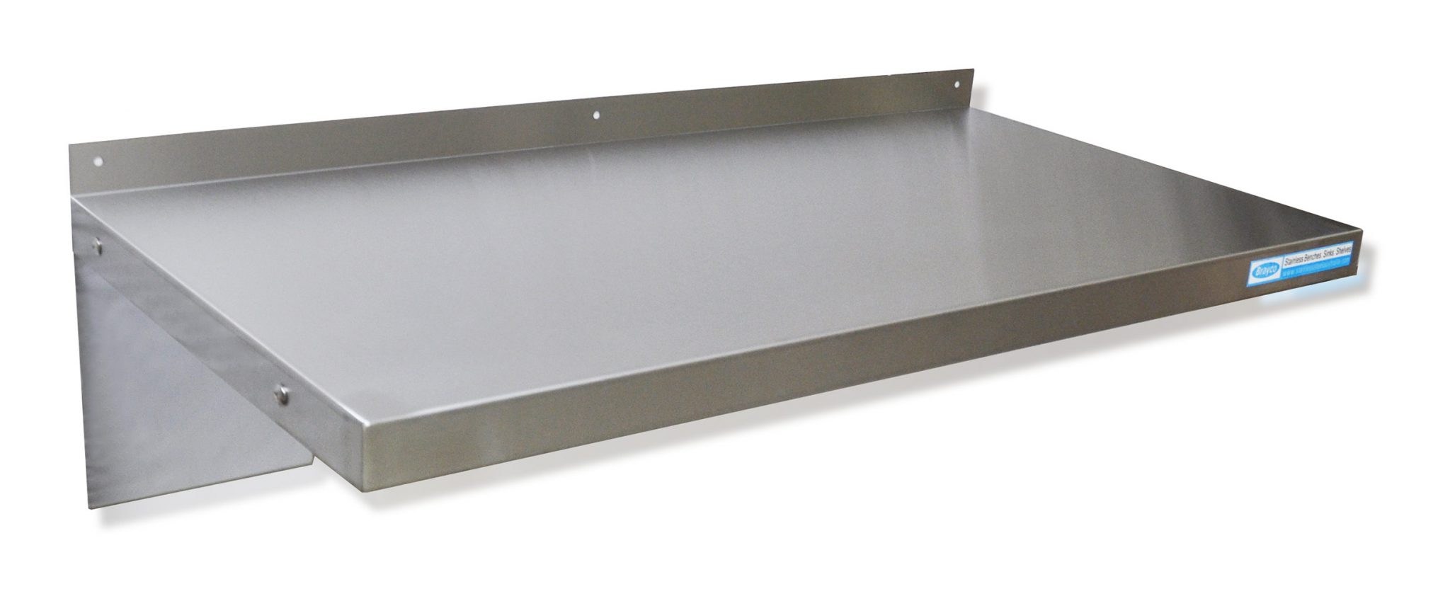 Stainless Steel Solid Wall Shelf, 900 X 450mm deep - Brayco Commercial ...